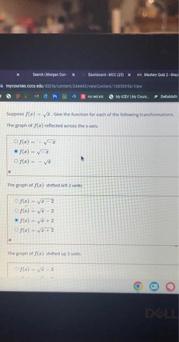 Solved The graph of f(x) shifted up 3 units | Chegg.com