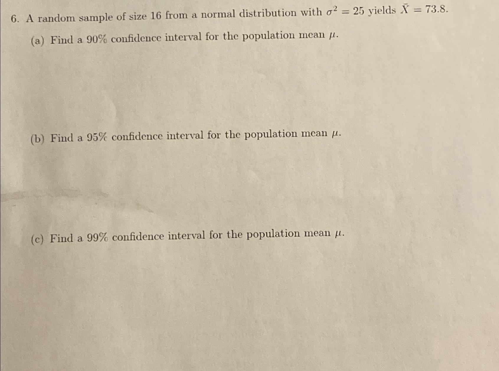 Solved A random sample of size 16 ﻿from a normal | Chegg.com