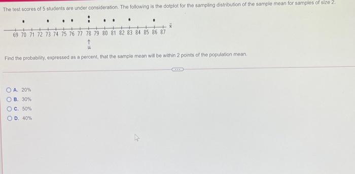 Solved The test scores of 5 students are under | Chegg.com