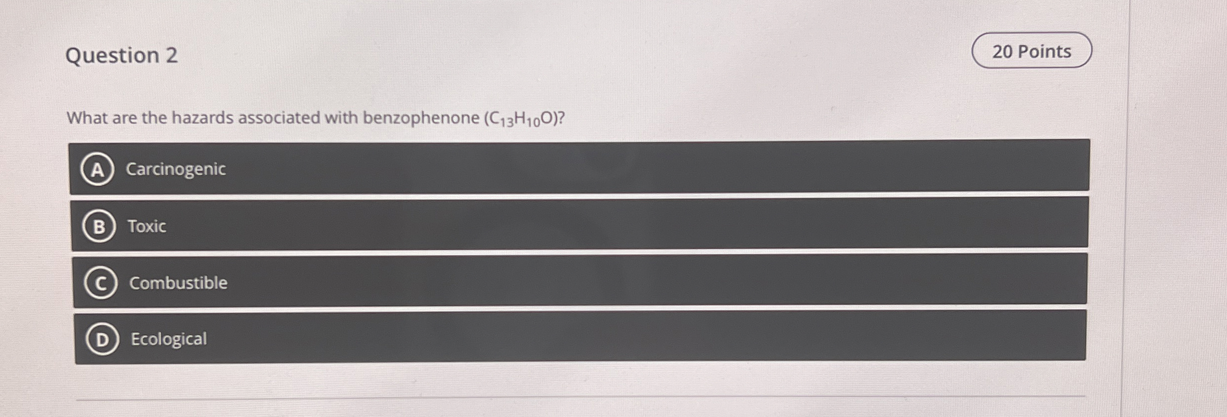 Solved Question 2What are the hazards associated with | Chegg.com