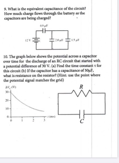Solved 9. What is the equivalent capacitance of the circuit? | Chegg.com