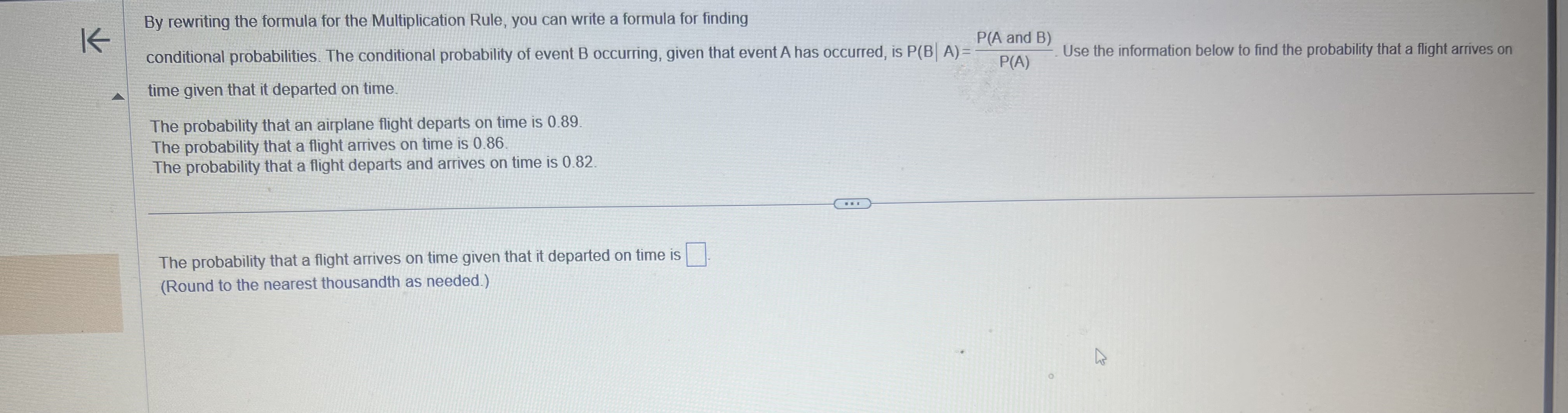 Solved By rewriting the formula for the Multiplication Rule, | Chegg.com