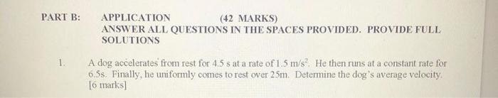 Solved PART B: APPLICATION (42 MARKS) ANSWER ALL QUESTIONS | Chegg.com