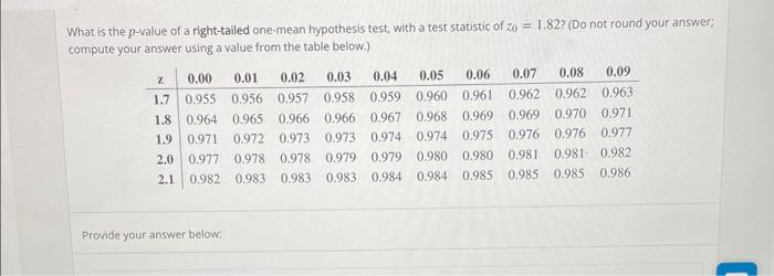 Solved What is the p-value of a right-tailed one-mean | Chegg.com
