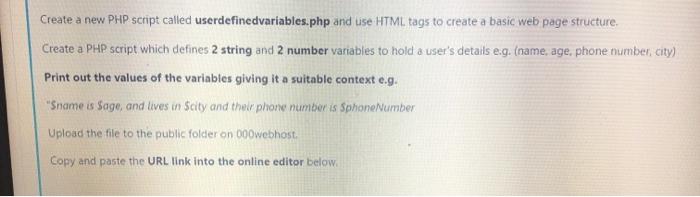 Solved Create A New Php Script Called 