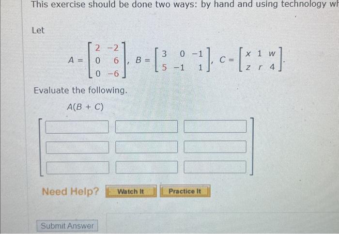 Solved This exercise should be done two ways: by hand and | Chegg.com