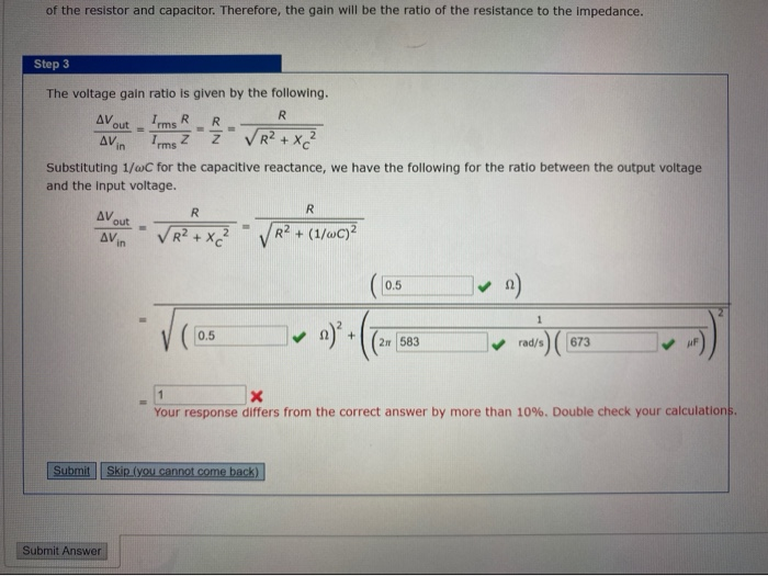 Solved skipped part. Tutorial Exercise The RC high-pass | Chegg.com
