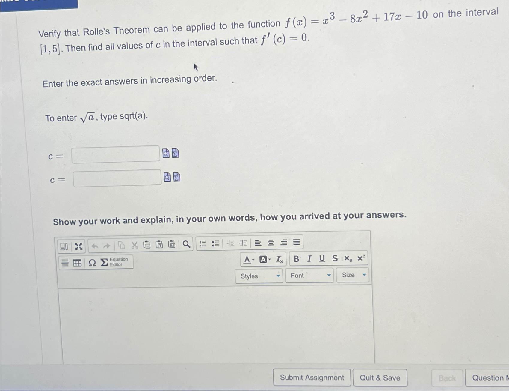 Solved Verify that Rolle's Theorem can be applied to the | Chegg.com