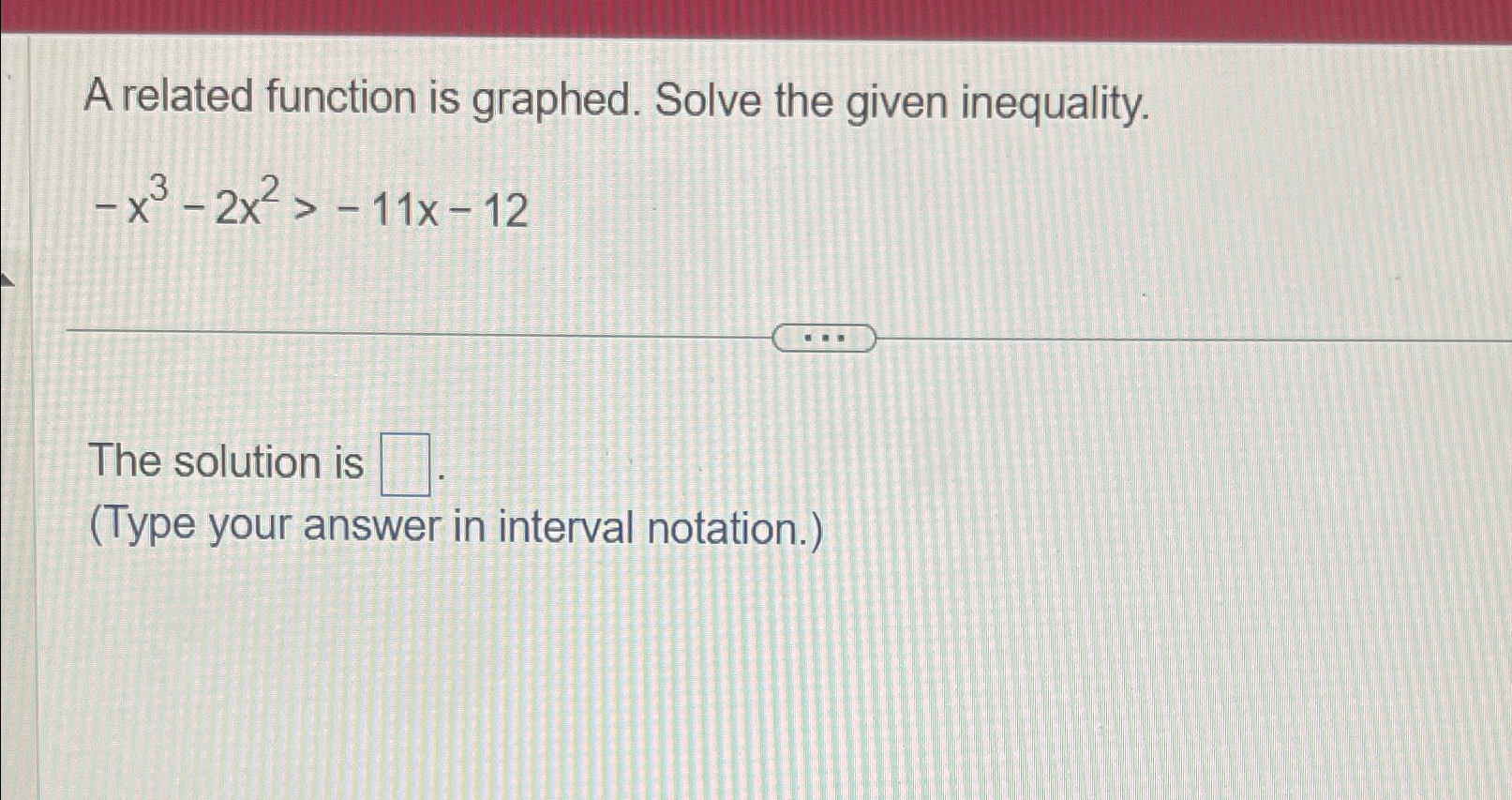 Solved A related function is graphed. Solve the given | Chegg.com