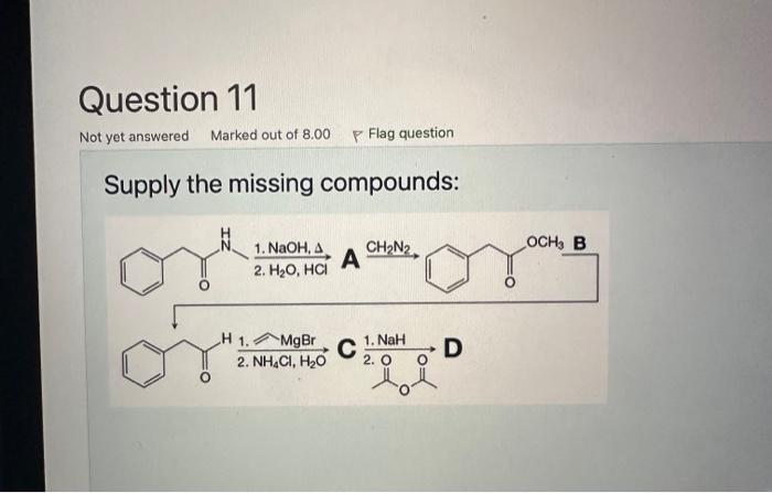 Solved Supply the missing compounds: Supply the missing | Chegg.com