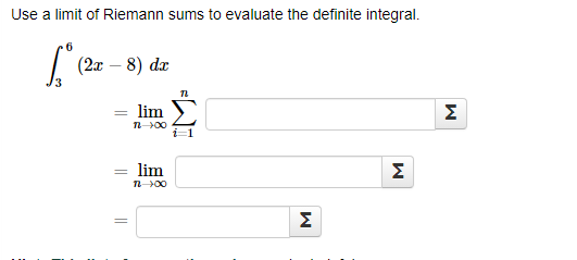 Solved Use a limit of Riemann sums to evaluate the definite | Chegg.com