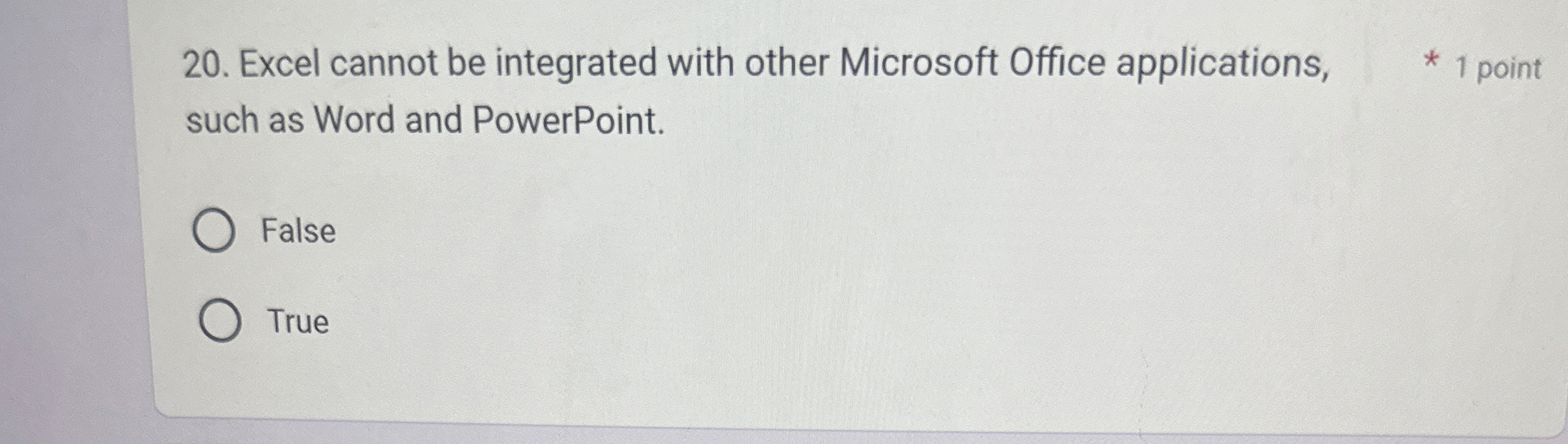 Solved Excel cannot be integrated with other Microsoft | Chegg.com