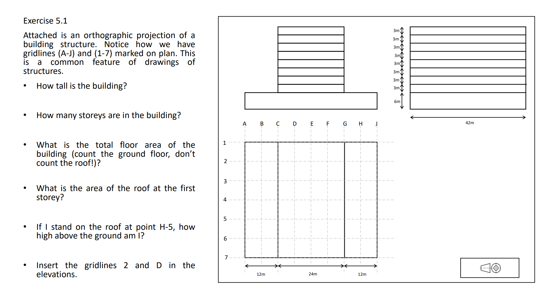 Solved Exercise 5.1Attached is an orthographic projection of | Chegg.com