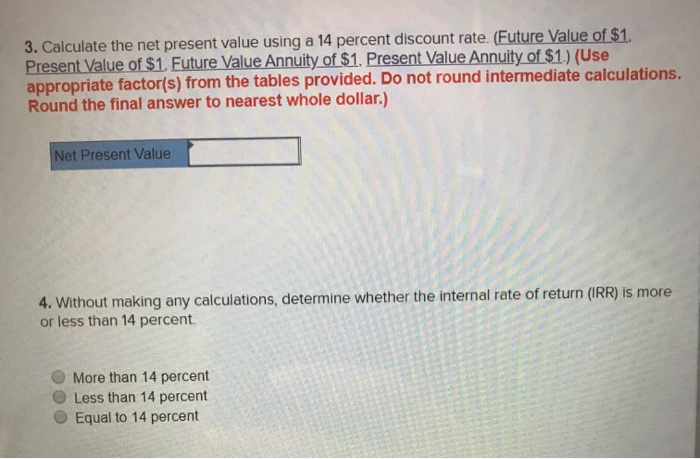 Solved E11-3 Calculating Net Present Value, Internal Rate of | Chegg.com