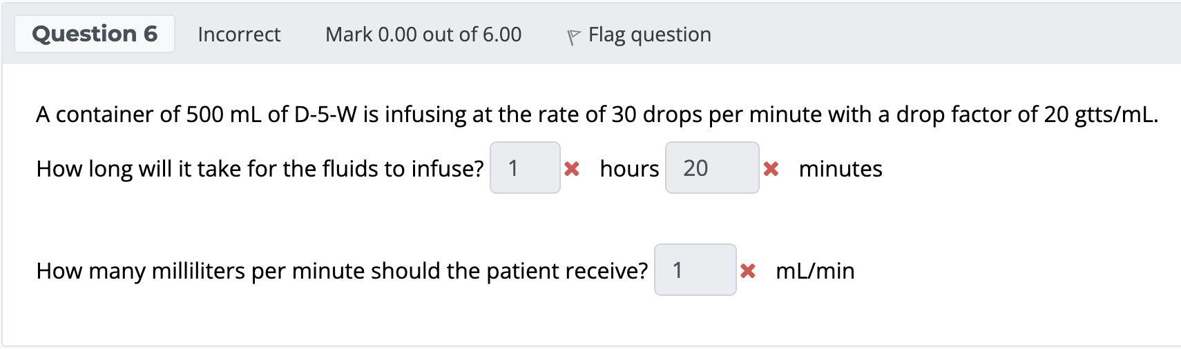 Solved A container of 500mL ﻿of D-5-W is infusing at the | Chegg.com