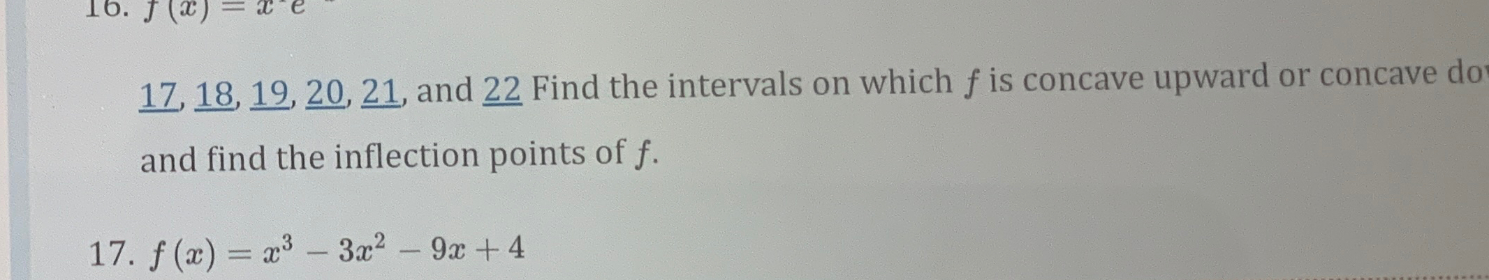Solved 17,18,19,20,1?, ﻿and 22? ﻿Find the intervals on which | Chegg.com