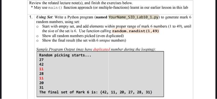 Solved Review the related lecture note(s), and finish the | Chegg.com