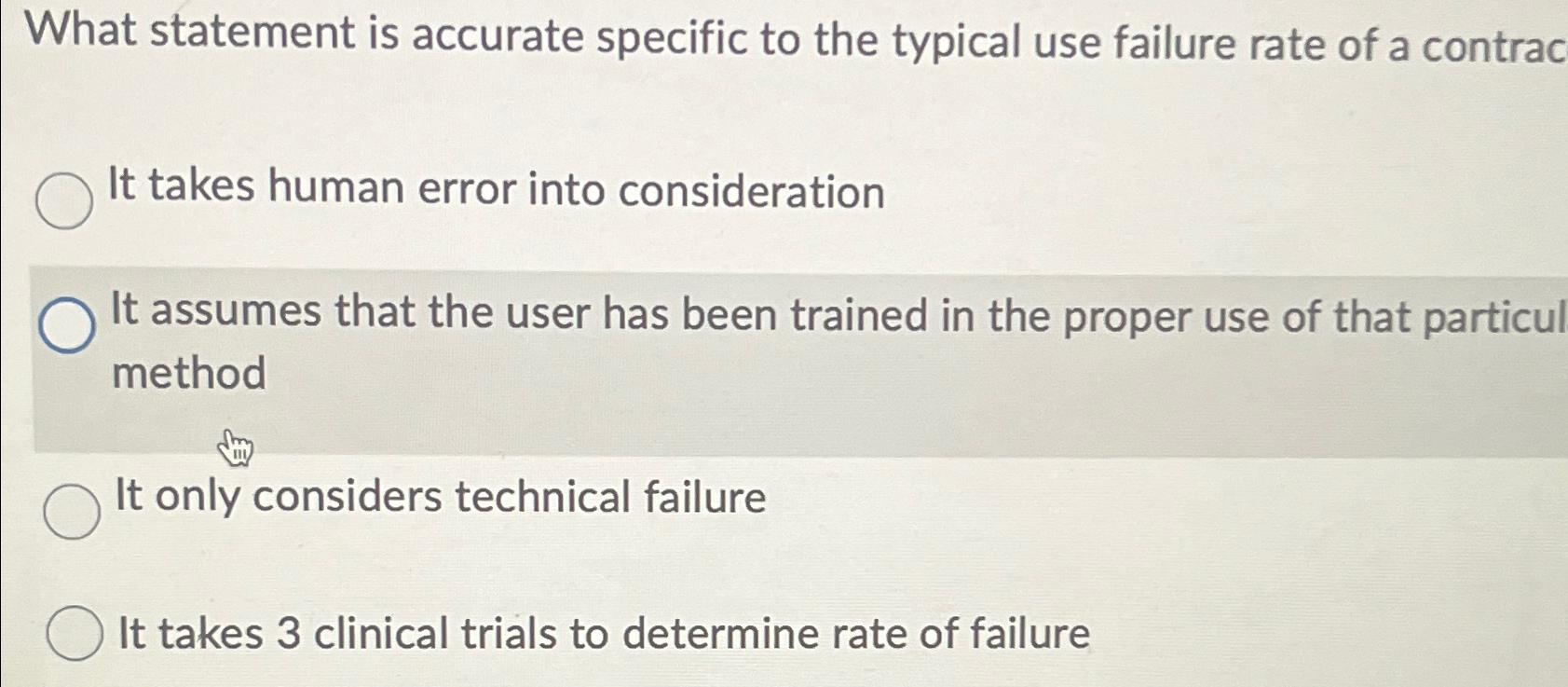 Solved What statement is accurate specific to the typical | Chegg.com