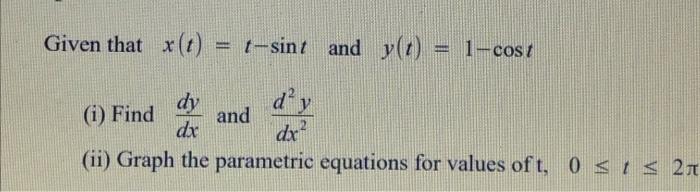 Solved Chain Rule Formulae for Parametric Functions: dy dr | Chegg.com