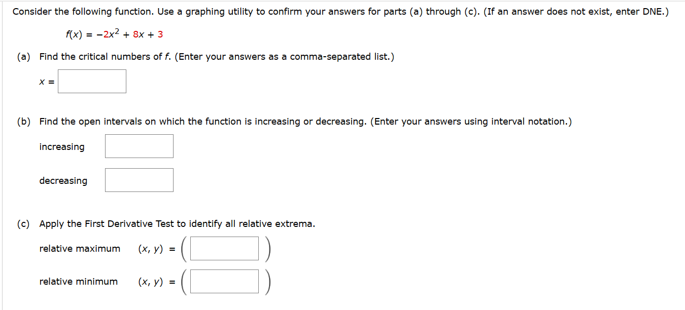 Solved Consider the following function. Use a graphing | Chegg.com