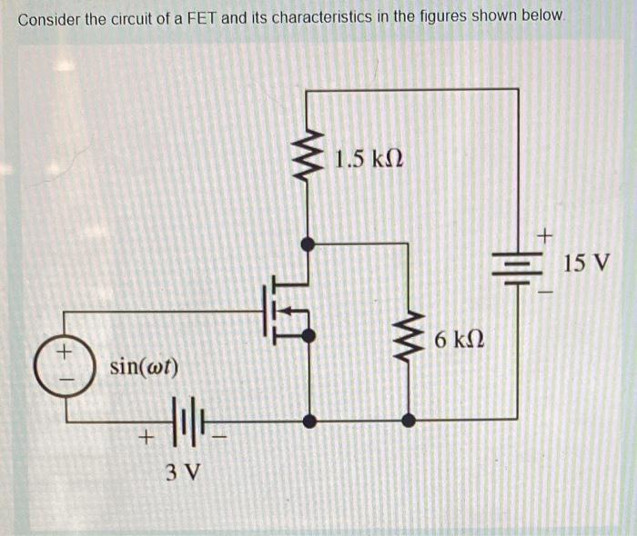 Solved Consider the circuit of a FET and its characteristics | Chegg.com