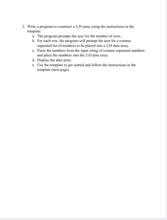 Solved Lab 8: Working with Two Dimensional Arrays 1. Copy | Chegg.com