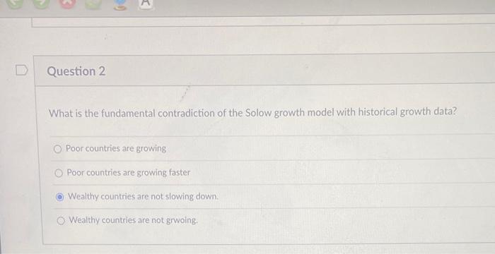Solved What is the fundamental contradiction of the Solow | Chegg.com