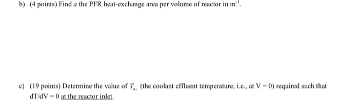 A PFR with multiple tubes in parallel is designed | Chegg.com