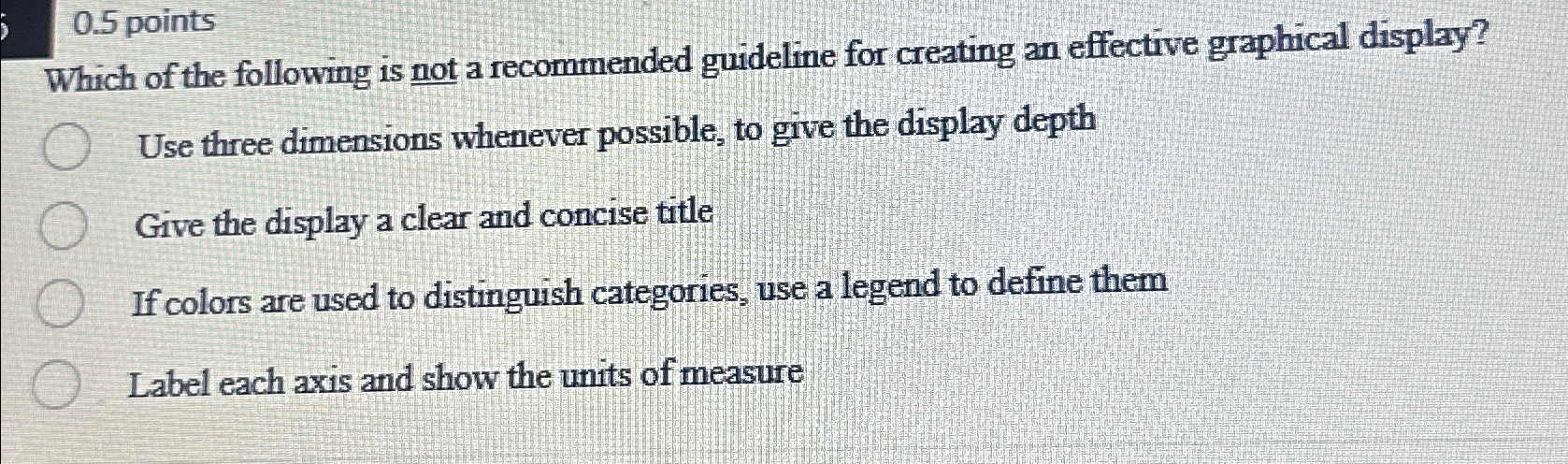 Solved 0.5 ﻿pointsWhich of the following is not a | Chegg.com