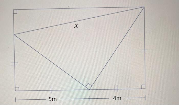 Solved calculate the length of the missing side (side x) for | Chegg.com