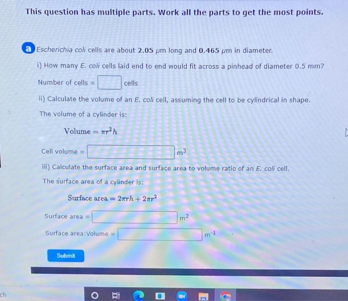 Solved This question has multiple parts. Work all the parts | Chegg.com