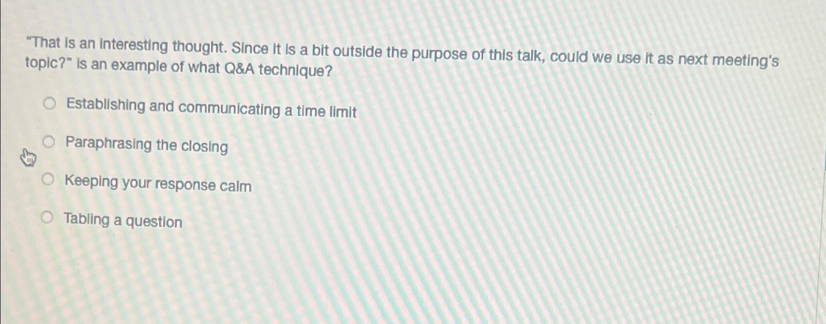 Solved "That is an interesting thought. Since it is a bit | Chegg.com