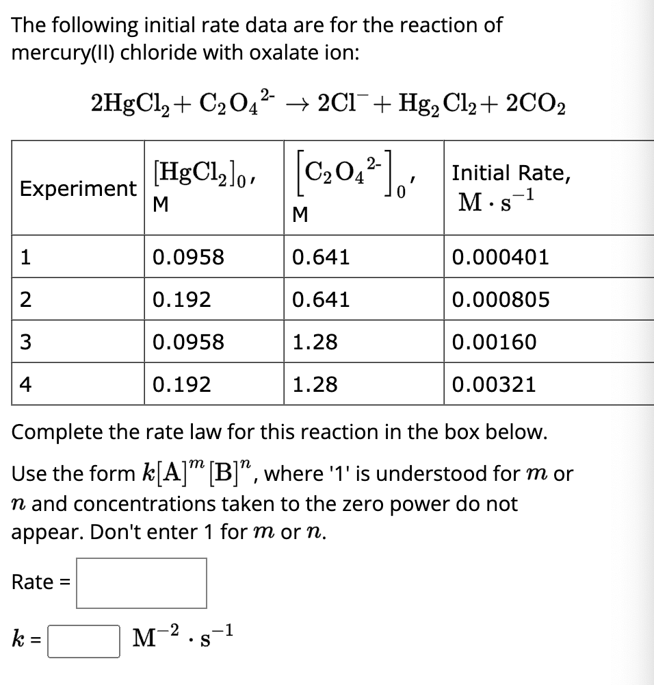 Solved The following initial rate data are for the reaThe | Chegg.com Solved The following initial rate data are for the reaThe | Chegg.com
