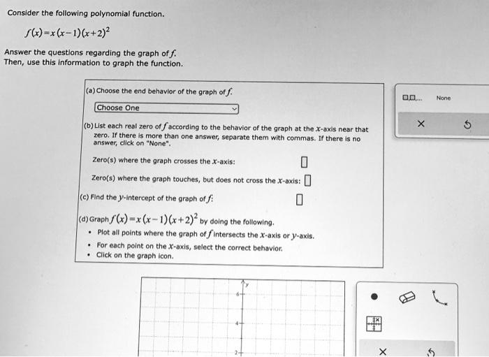 Solved Consider the following polynomial function. | Chegg.com