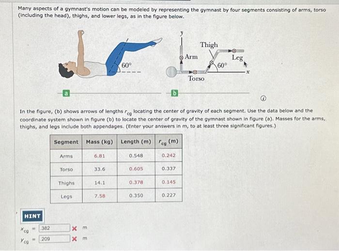 Solved Many aspects of a gymnast's motion can be modeled by | Chegg.com