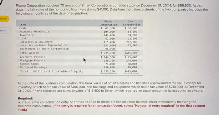 Solved a. record basic consolidation entryb. record excess | Chegg.com