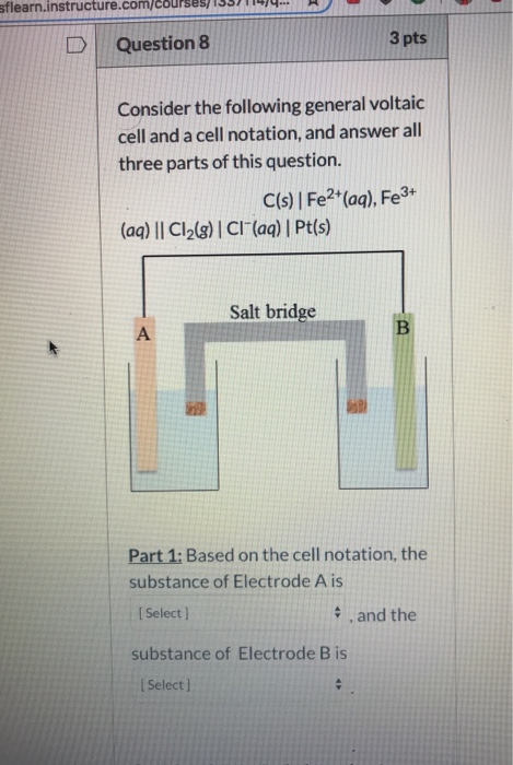 Solved sflearn.instructure.com/courses 3 pts Question 8 | Chegg.com
