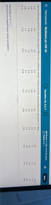 Solved Homework: MyMathLab HW #2 Question 33, 3.3.17 Use the | Chegg.com