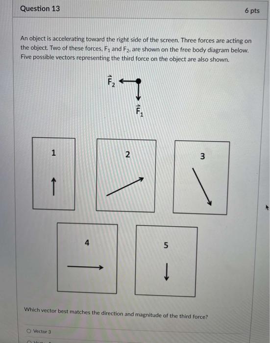 Solved An object is accelerating toward the right side of | Chegg.com