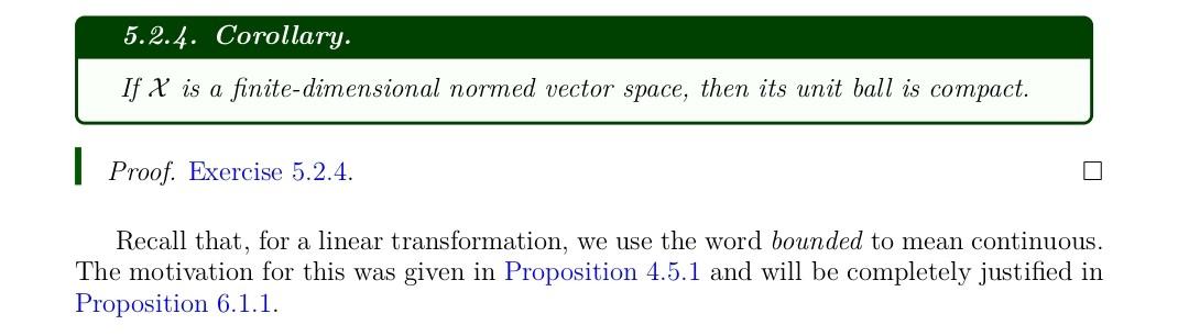 Solved 5 2 4 Corollary If X Is A Finite Dimensional Normed