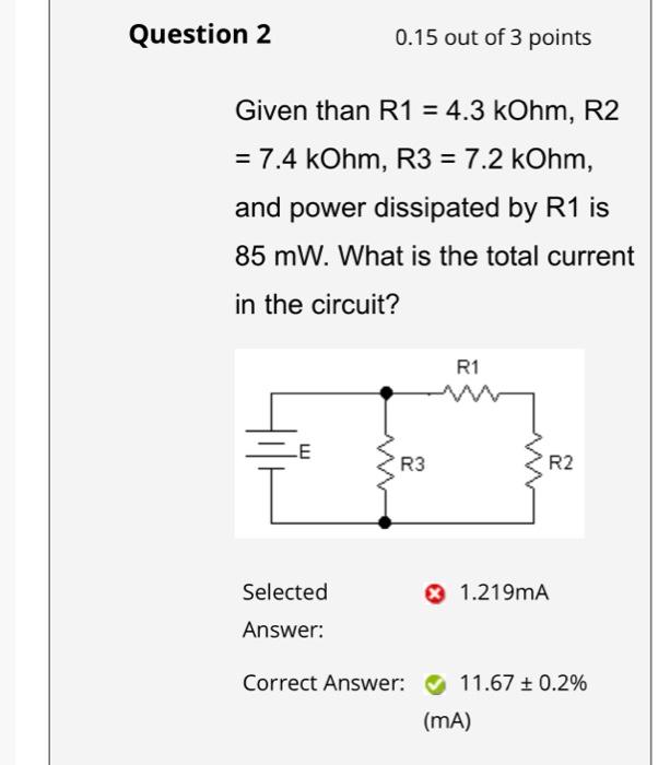 Solved Given than R1=4.3kOhm,R2 =7.4kOhm,R3=7.2kOhm, and | Chegg.com