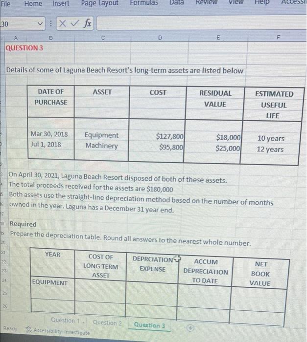 Solved File Home Insert Page Layout Formulas Data Review | Chegg.com
