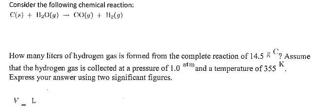 Solved Consider the following chemical reaction: C(s) + | Chegg.com