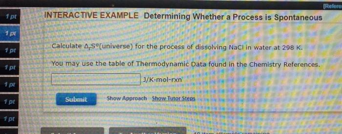 Solved 1 pc TUTOR Entropy Change: Predict Sign, Calculate | Chegg.com