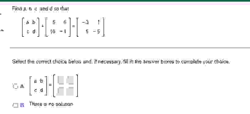 Solved Find a, b, c, ﻿and d so ﻿ that:left bracket Start | Chegg.com