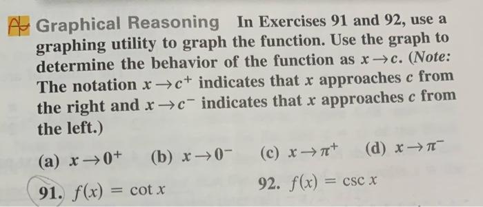 Solved A Graphical Reasoning In Exercises 91 and 92, use a | Chegg.com