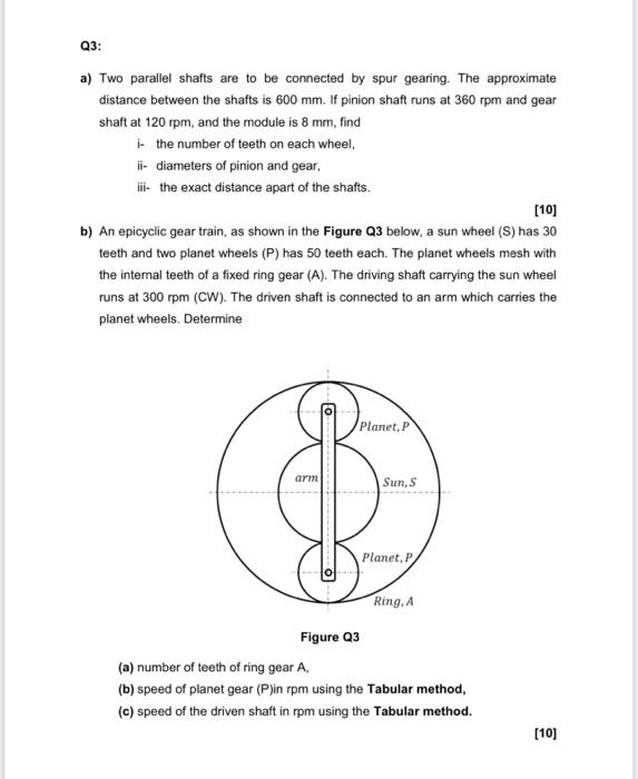 Solved Q3: a) Two parallel shafts are to be connected by | Chegg.com