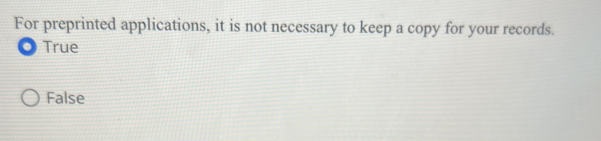 Solved For preprinted applications, it is not necessary to | Chegg.com