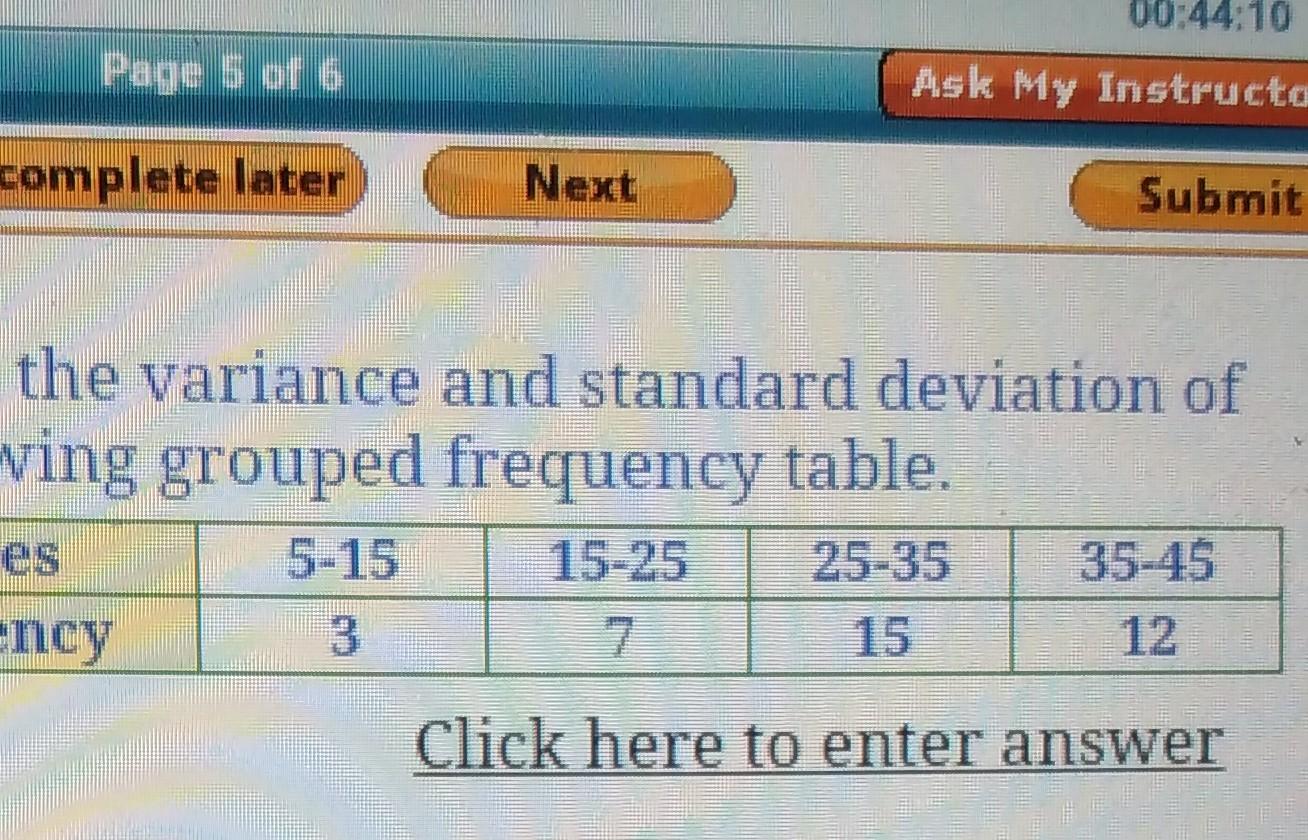 Solved compute the variance and standard deviation of the | Chegg.com