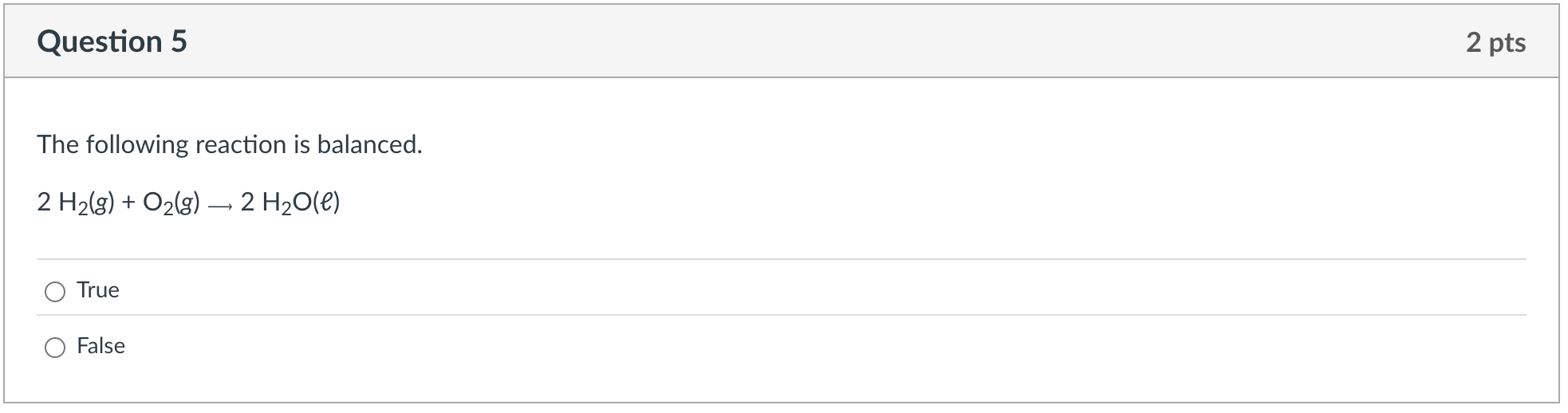 Solved Question 5The following reaction is | Chegg.com